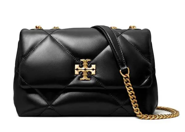 Tory Burch Kira Diamond Quilt Small Convertible Shoulder Bag - Black