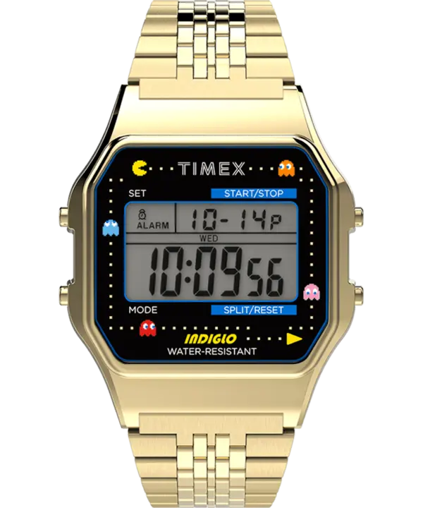 Timex T80 X Pacman Digital Watch - Stainless Steel