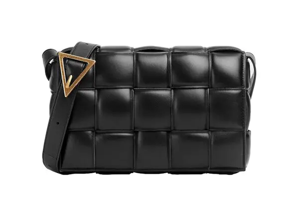 Bottega Veneta Padded Intreccio Cassette Crossbody Bag - Black