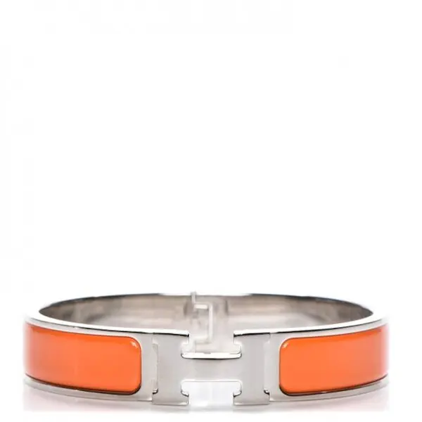 Hermès Clic Clac H Enamel Pm Bracelet - Orange