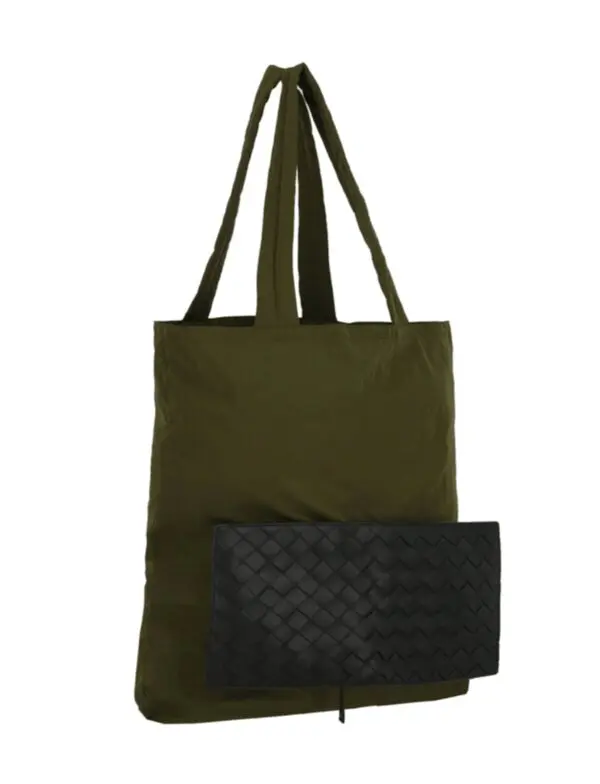 Bottega Veneta Nylon Tote - Green/black