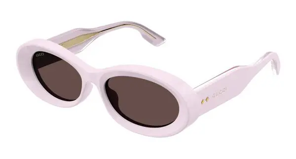 Gucci Oval Frame Sunglasses - Light Pink/brown (gg1527s/003