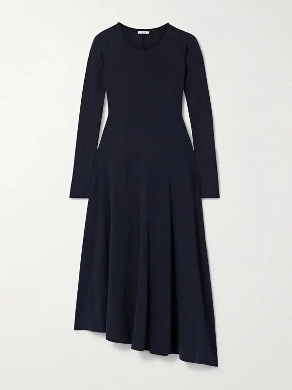 FFORME Jo Asymmetric Stretch-silk Jersey Midi Dress
