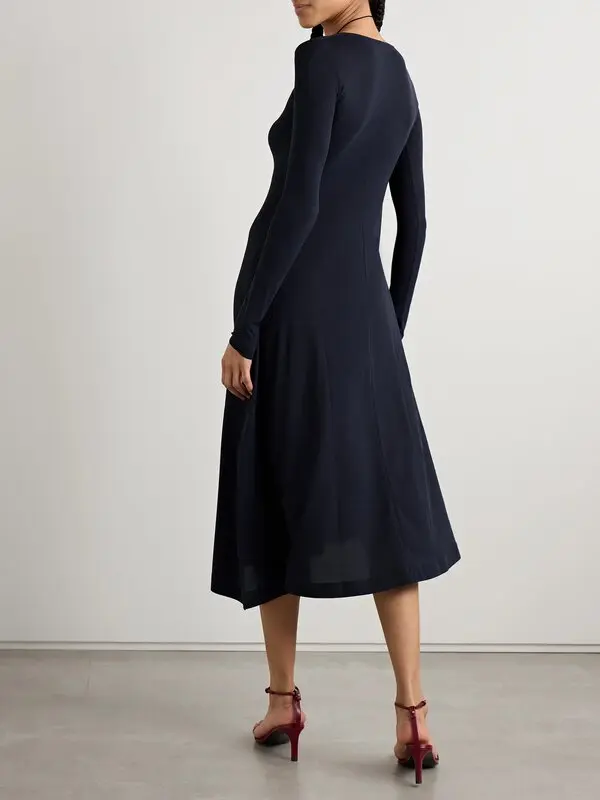 FFORME Jo Asymmetric Stretch-silk Jersey Midi Dress