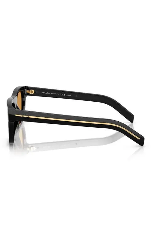 Prada 55mm Pillow Sunglasses - Black