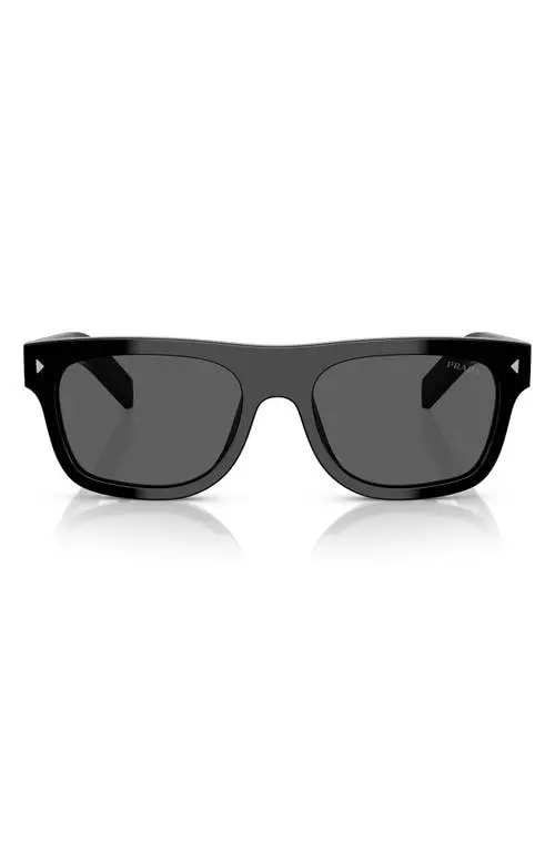 Prada 55mm Pillow Sunglasses - Black