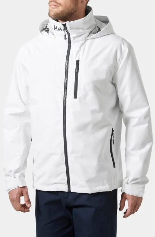 Helly Hansen Hooded Crew 2.0 Waterproof Midlayer Sailing Jacket - White