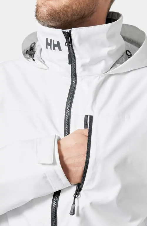 Helly Hansen Hooded Crew 2.0 Waterproof Midlayer Sailing Jacket - White
