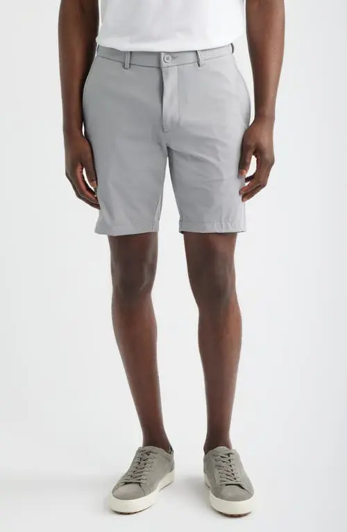 Scott Barber Sono Flat Front Chino Shorts - Silver