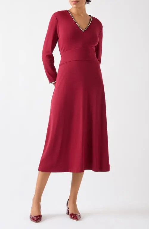 two piece knit dress Lina Two Piece Dress Set in Dusty Blue