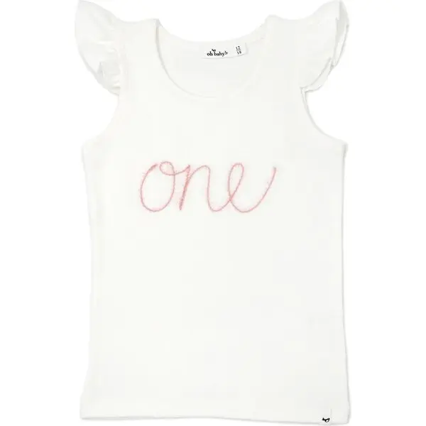 OH BABY! Embroidered Tank - Cream