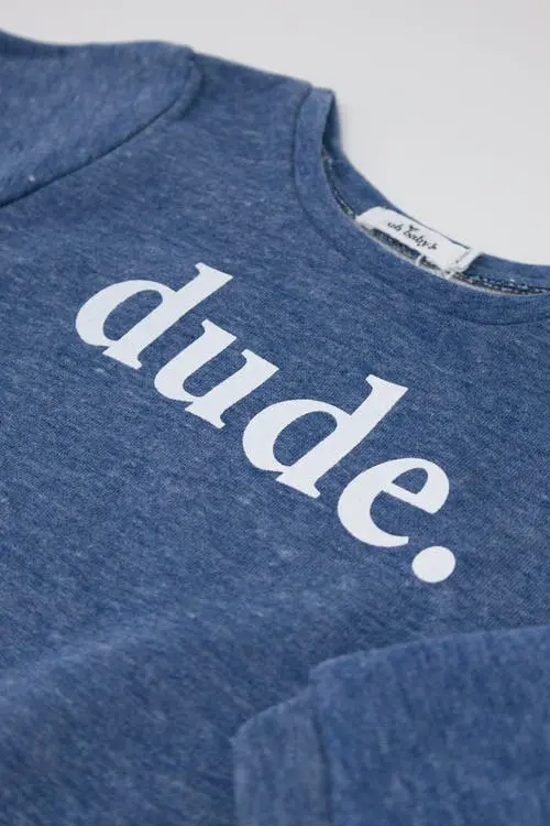 OH BABY! Brooklyn Boxy "dude." Sweatshirt