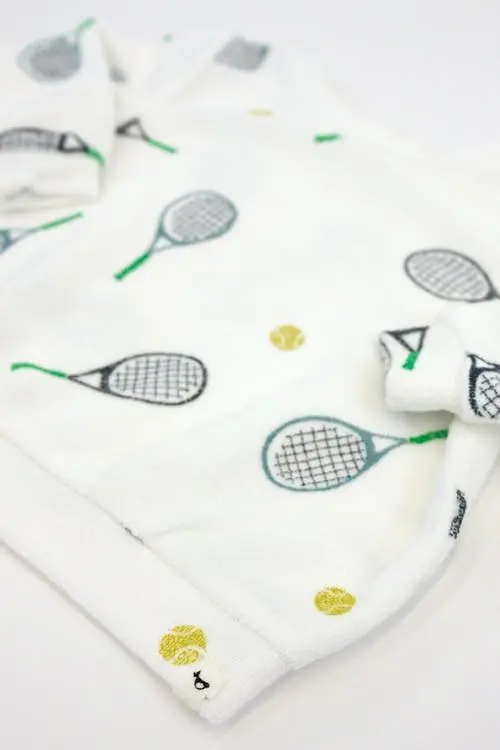 OH BABY! Tennis Print Boxy Sweatshirt