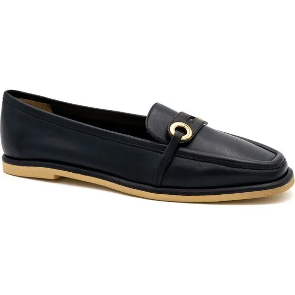 AMALFI BY RANGONI Generosa Leather Loafer - Black Vaporr