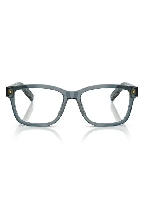 Prada 53mm Rectangular Eyeglasses - Blue