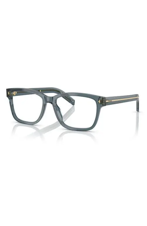 Prada 53mm Rectangular Eyeglasses - Blue