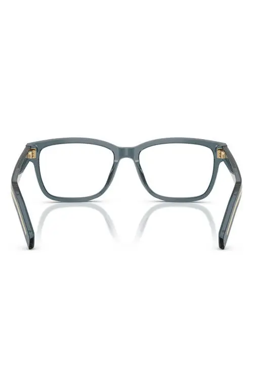 Prada 53mm Rectangular Eyeglasses - Blue