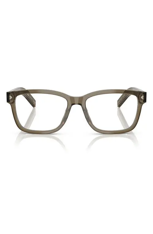 Prada 53mm Rectangular Eyeglasses - Transparent