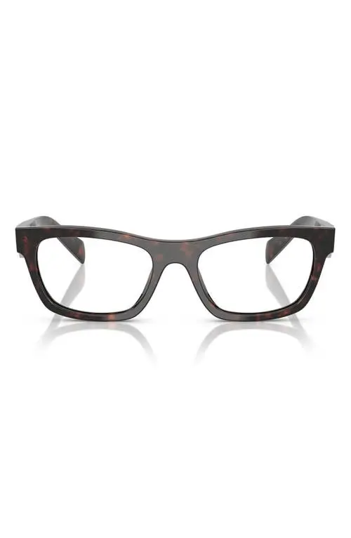 Prada 54mm Butterfly Eyeglasses - Brown Tortoise