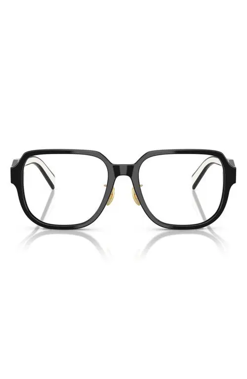 Prada 56mm Pillow Optical Eyeglasses - Black