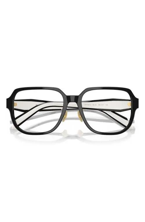 Prada 56mm Pillow Optical Eyeglasses - Black