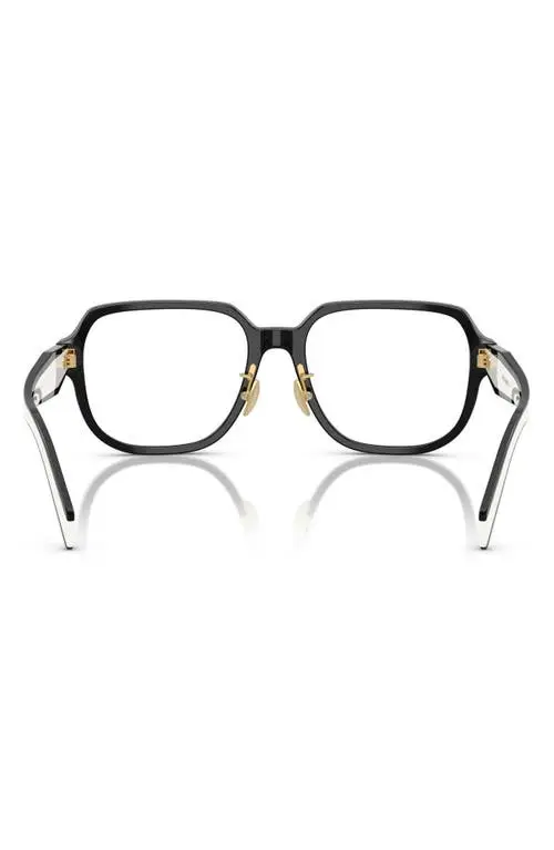 Prada 56mm Pillow Optical Eyeglasses - Black