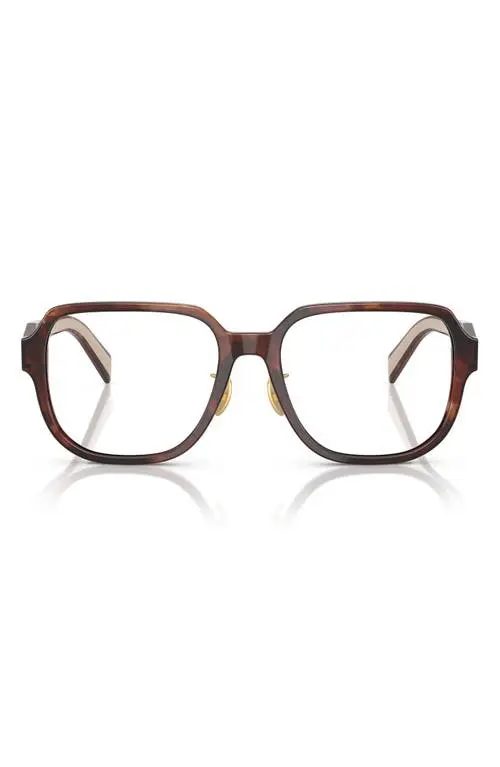 Prada 56mm Pillow Optical Eyeglasses - Caramel