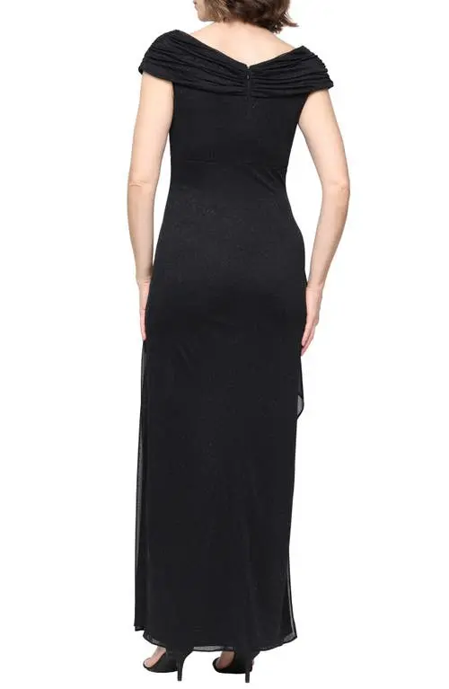 Alex Evenings Embellished L-neck Gown - Black