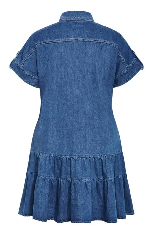 City Chic Layla Denim Shirt Dress