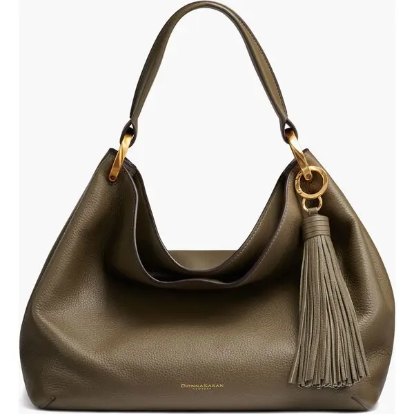Donna Karan New York Glenwood Leather Shoulder Bag - Caper