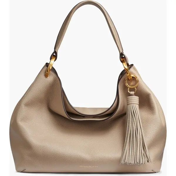 Donna Karan New York Glenwood Leather Shoulder Bag - Moth