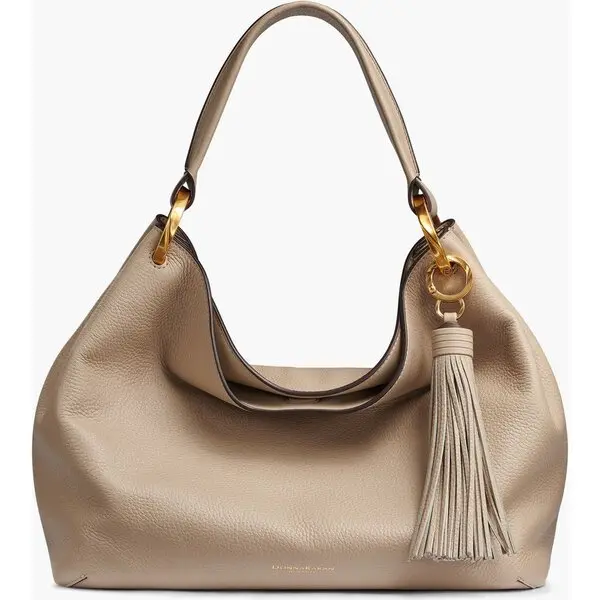 Donna Karan New York Glenwood Leather Shoulder Bag - Moth