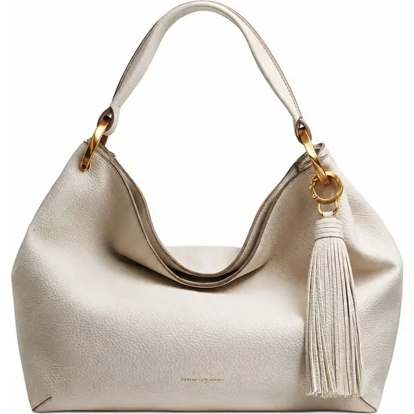 Donna Karan New York Glenwood Leather Shoulder Bag - Sand