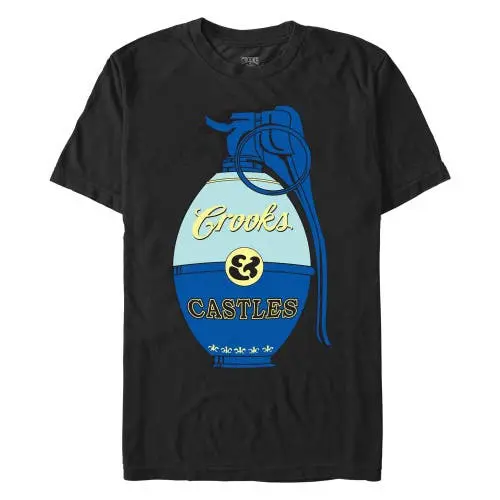 CROOKS & CASTLES Blue Grenade Graphic T-shirt - Black