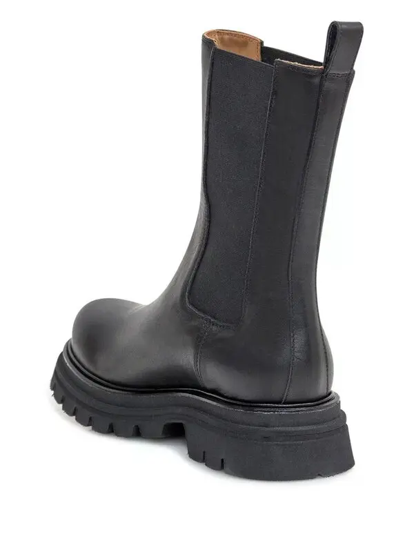 ENNEQUADRO Leather Chelsea Boots - Black