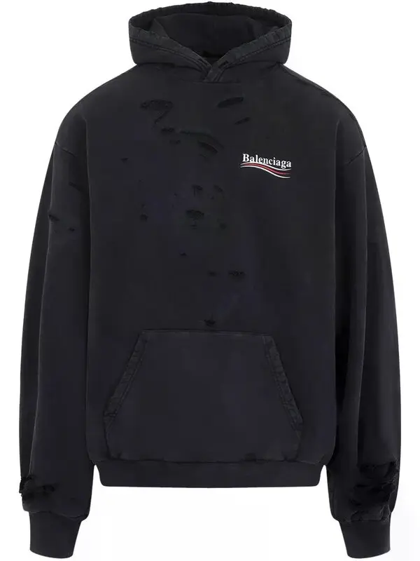 Balenciaga Logo Cotton Hoodie