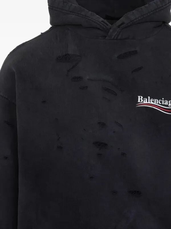 Balenciaga Logo Cotton Hoodie