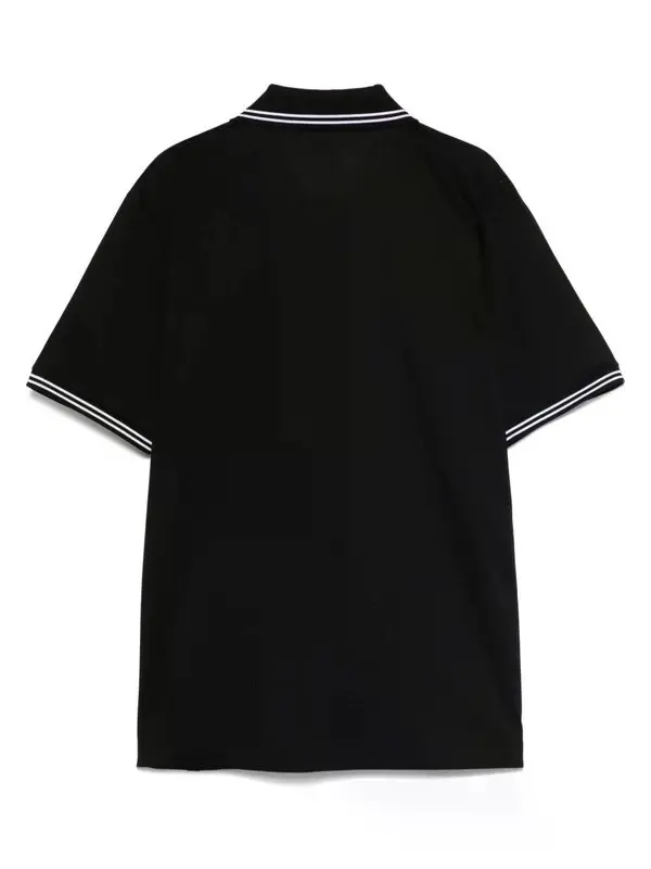 Paul & Shark Stripe-trim Polo Shirt - Black
