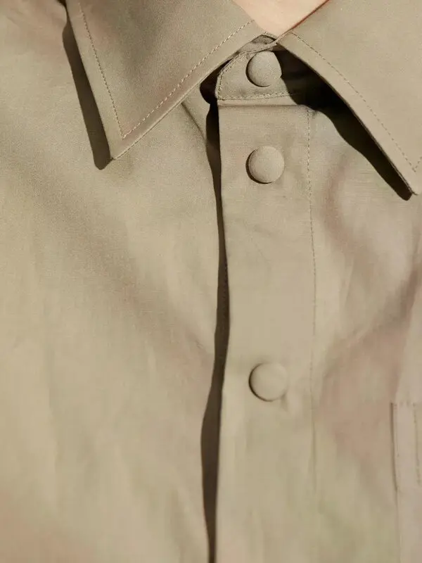 AMI Paris Cotton Shirt Dress - Neutrals