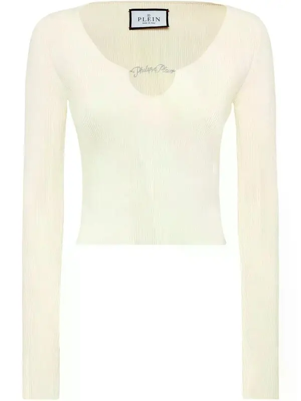 Philipp Plein Cropped Top - White