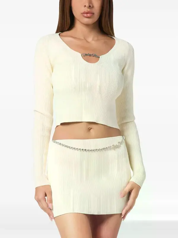 Philipp Plein Cropped Top - White