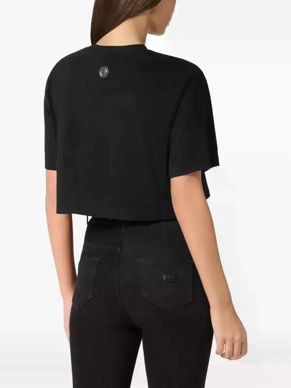 Philipp Plein Car Cropped T-shirt - Black