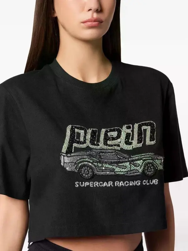 Philipp Plein Car Cropped T-shirt - Black
