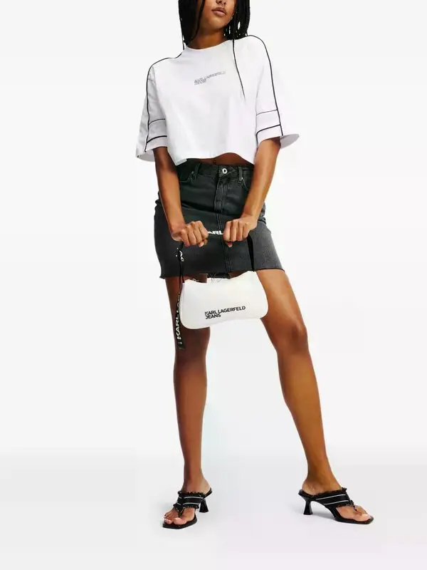 Karl Lagerfeld Printed Denim Skirt