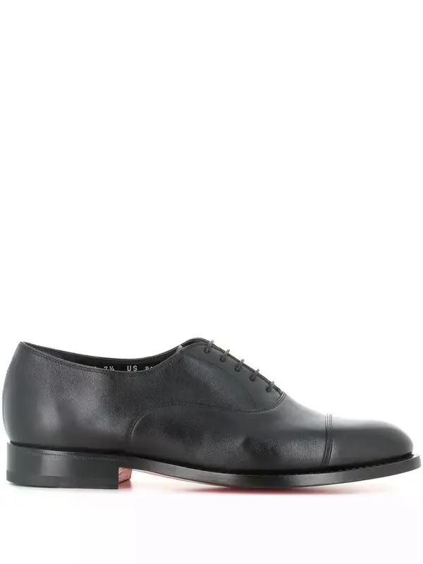 Santoni Leather Oxford Shoes - Black