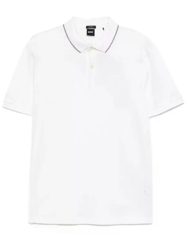 BOSS Cotton Polo Shirt - White