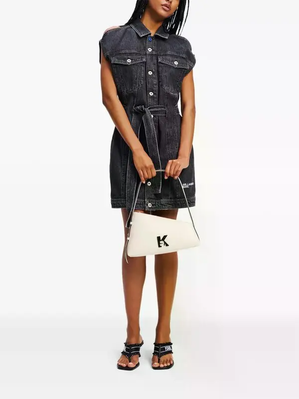Karl Lagerfeld Belted Denim Shirt Dress