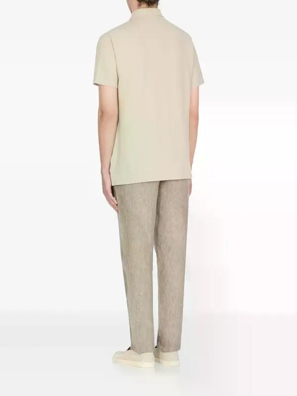 ZANONE Cotton Polo Shirt - Neutrals