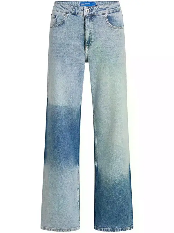 Karl Lagerfeld Two-tone Flared Jeans