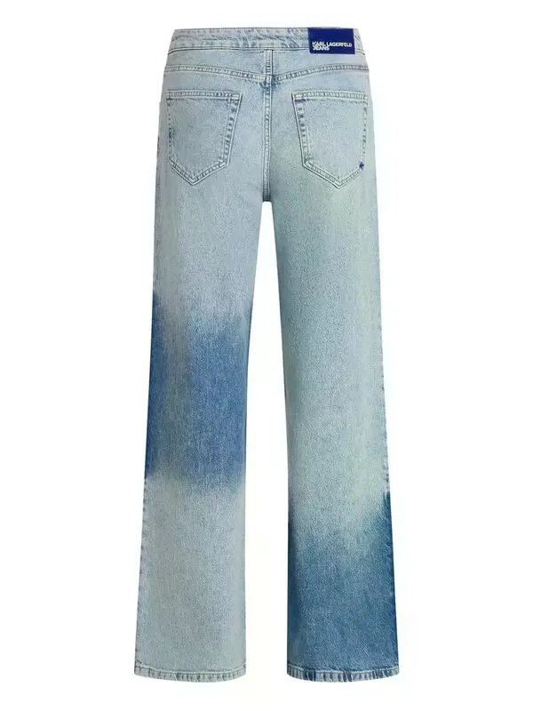 Karl Lagerfeld Two-tone Flared Jeans